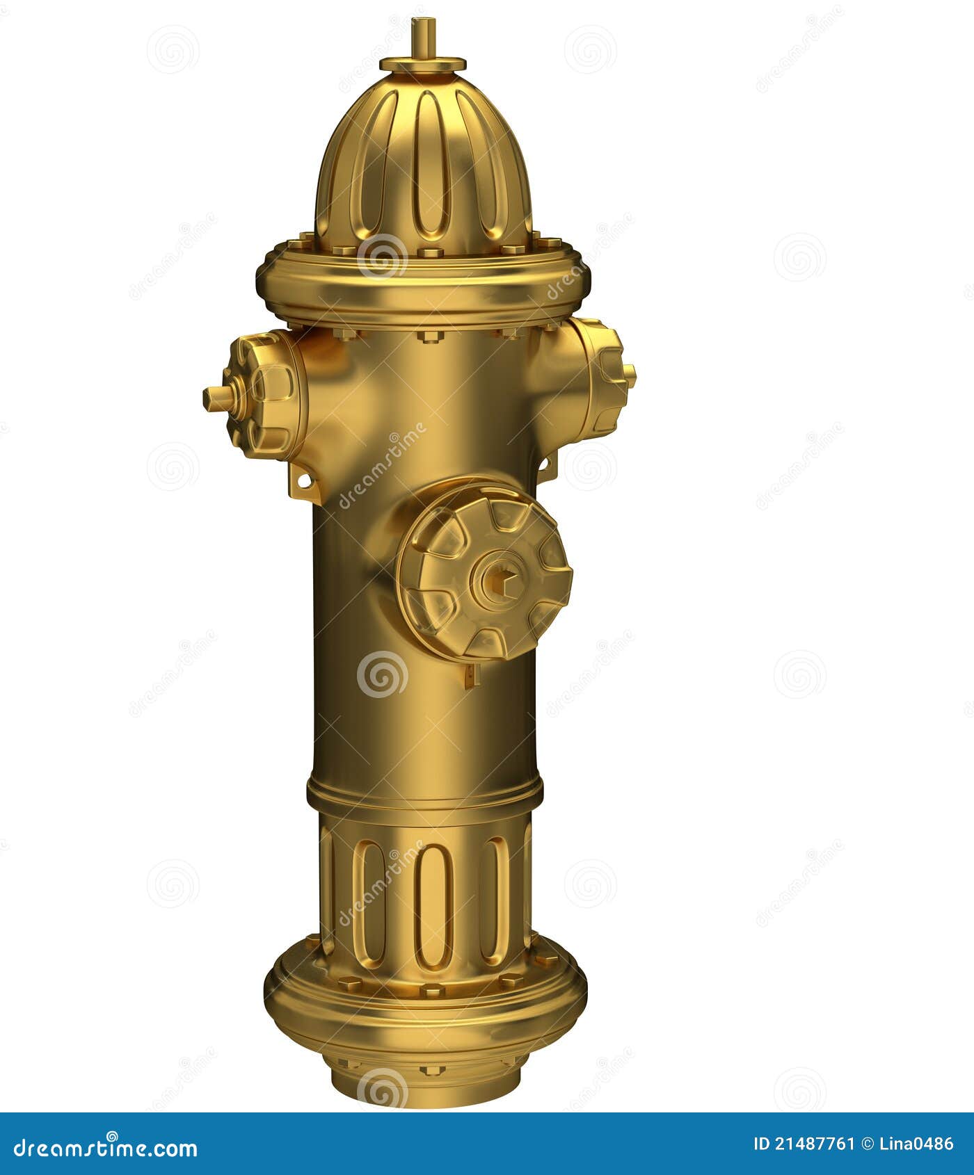 Gold fire hydrant stock illustration. Illustration of metal - 21487761
