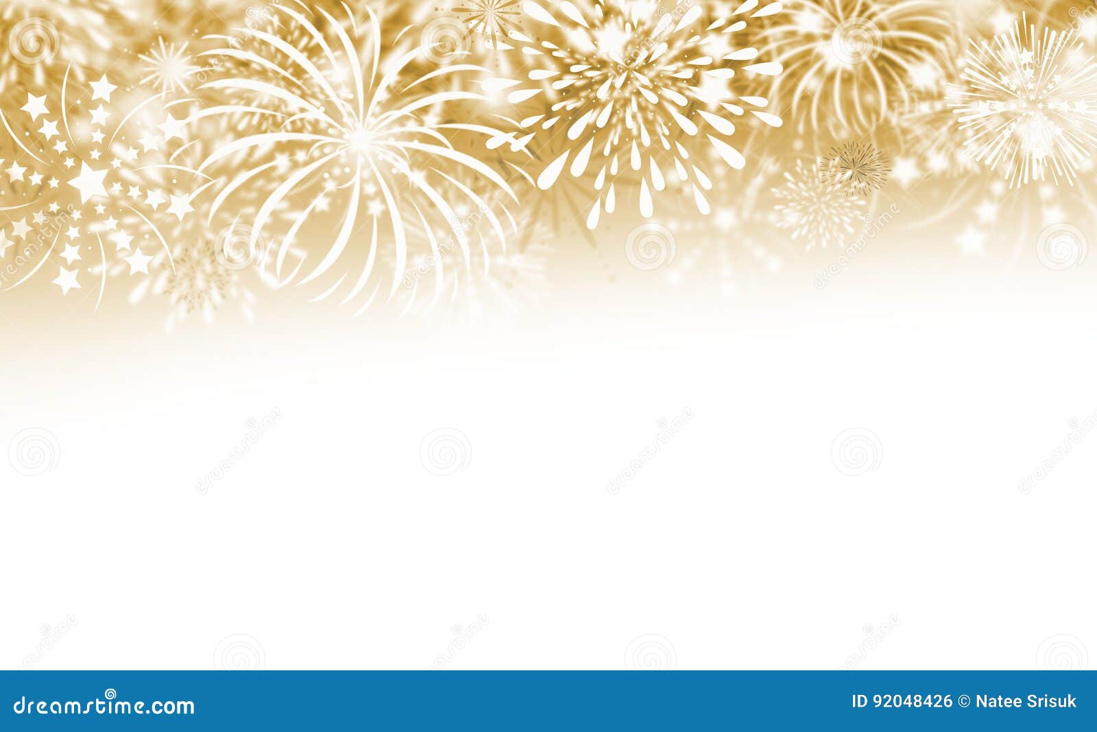 Gold fireworks background stock illustration. Illustration of year ...