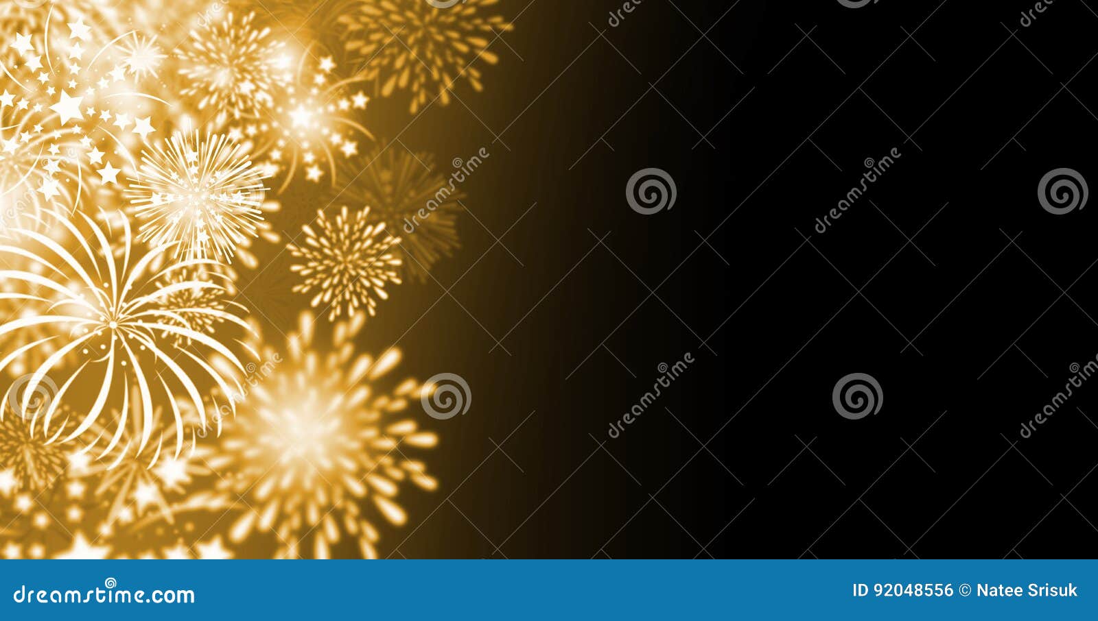 Gold Fireworks Background