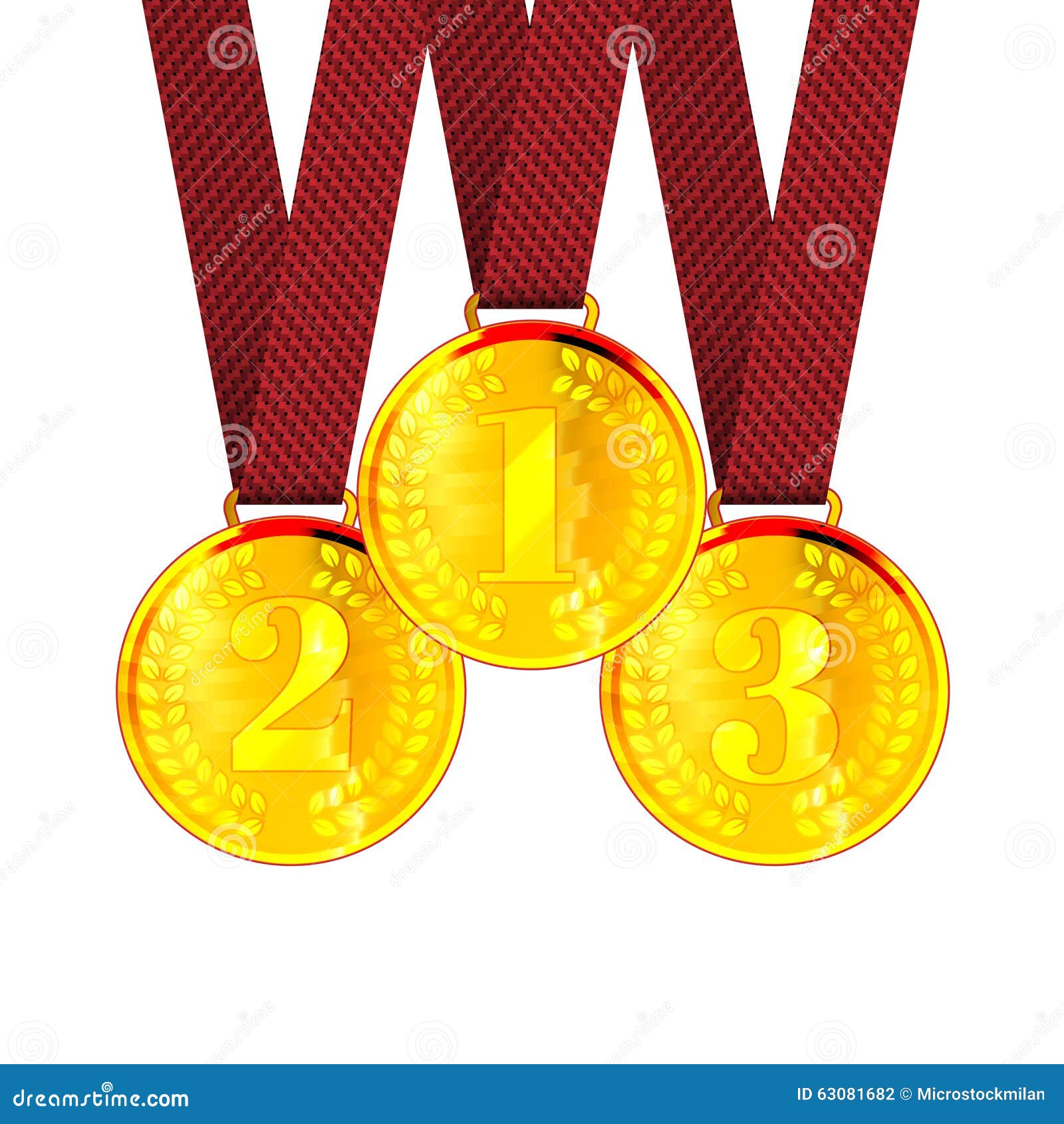 Gold the First, Second and Third Place Award Stock Vector ...
