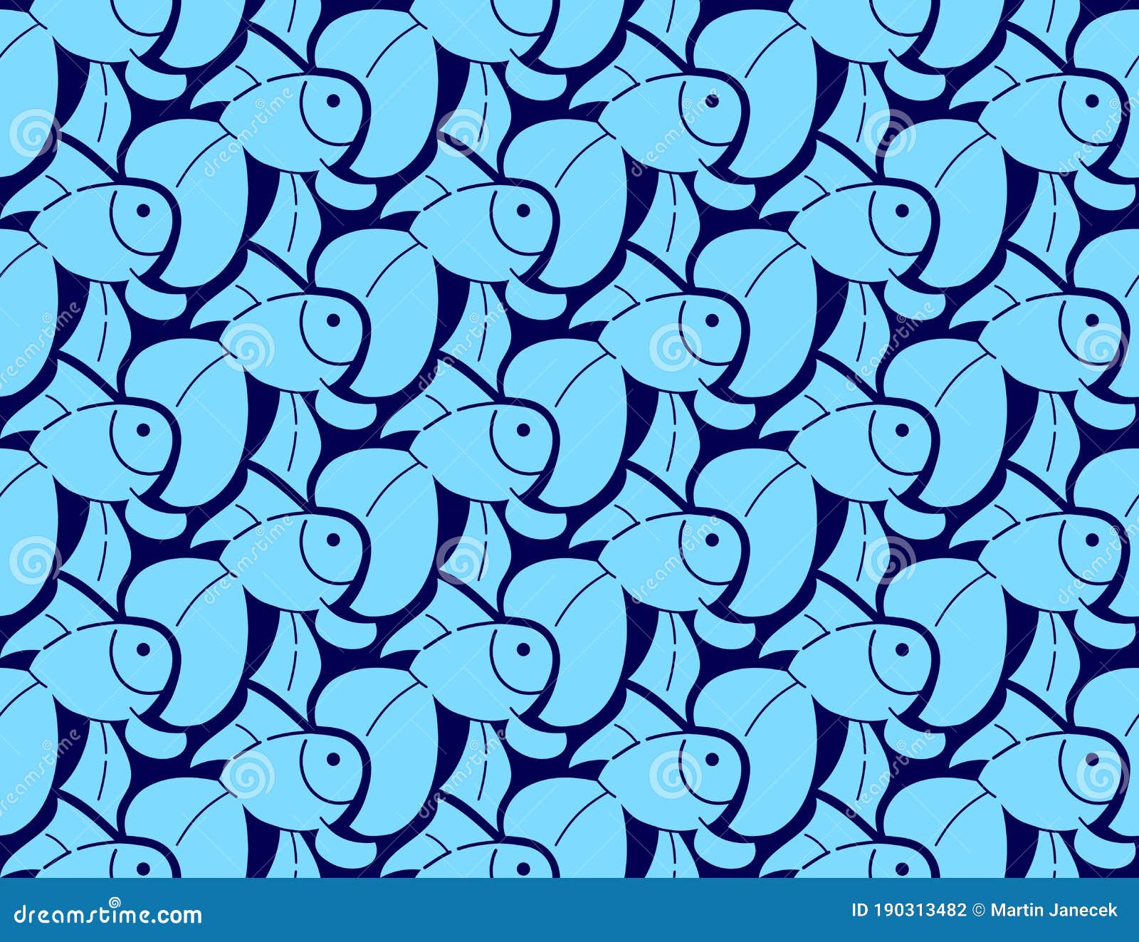 Gold Fish, Background in Escher Style Stock Vector - Illustration of ...