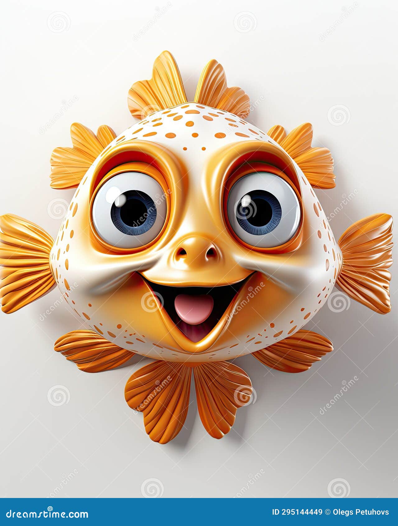A Gold Fish with Big Eyes and a Smile on it S Face. Generative Ai Stock ...