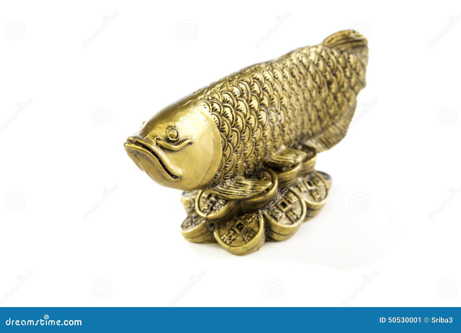 Gold fish-dragon. stock image. Image of coin, shui, object - 50530001
