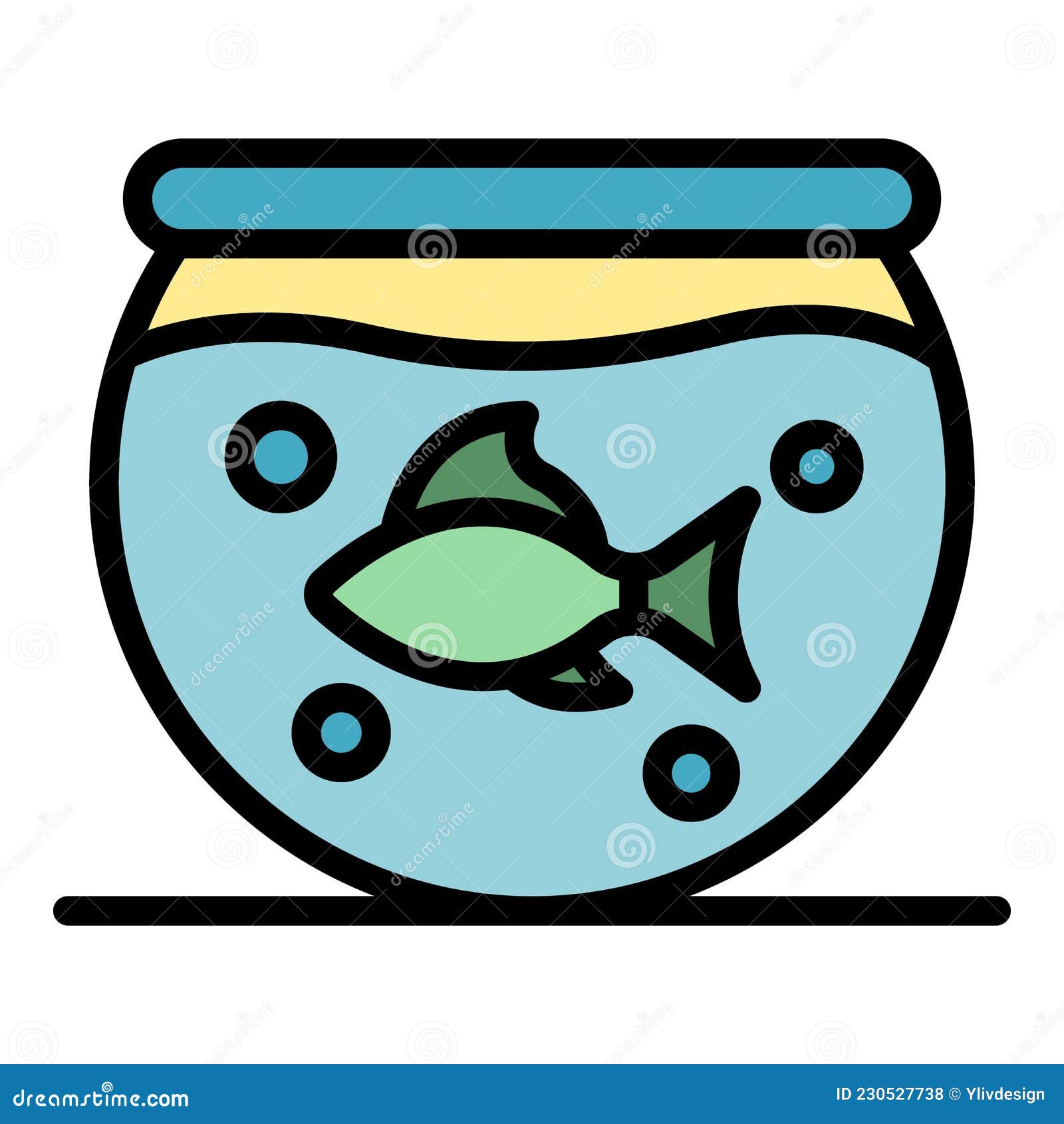 Gold Fish Icon Color Outline Vector Stock Vector - Illustration of gold ...