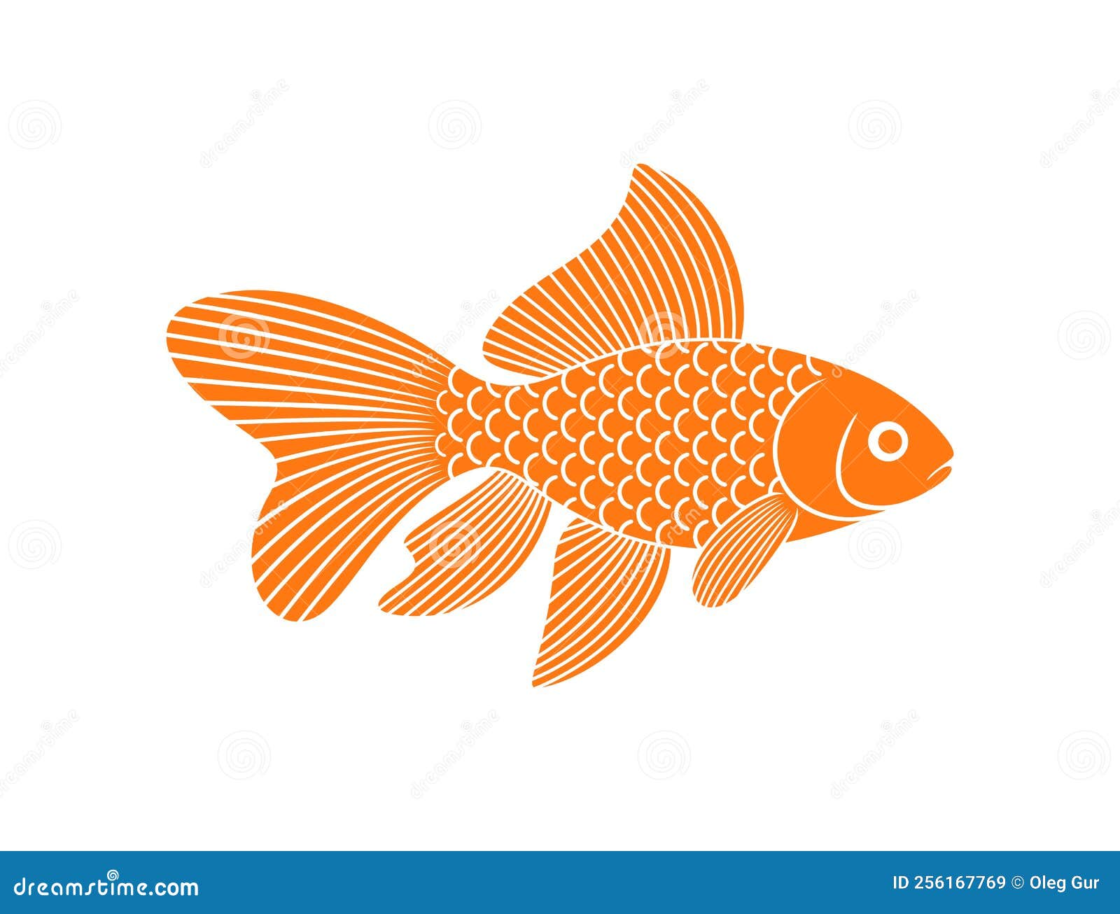 Goldfish Cracker Logo Outline