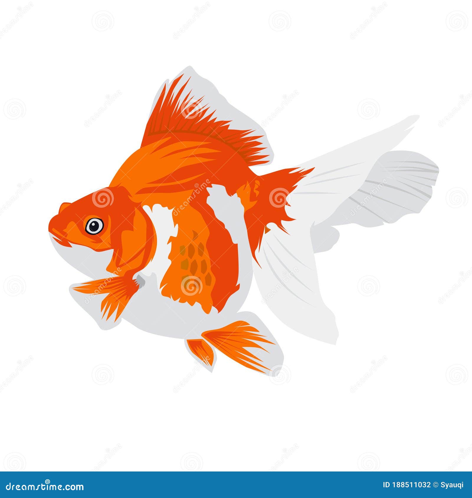 Gold Fish Vector Illustration Stock Vector - Illustration of isolated ...