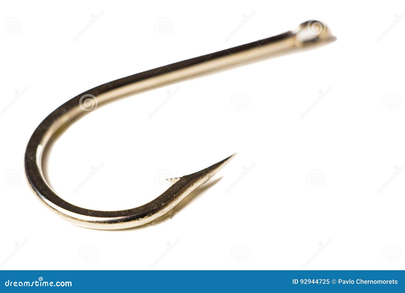 Gold Fishing Hook on White Background Stock Image - Image of board ...