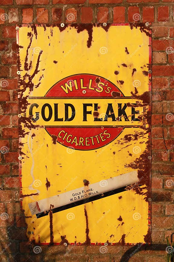 Gold Flake advert editorial stock image. Image of gold - 83619449