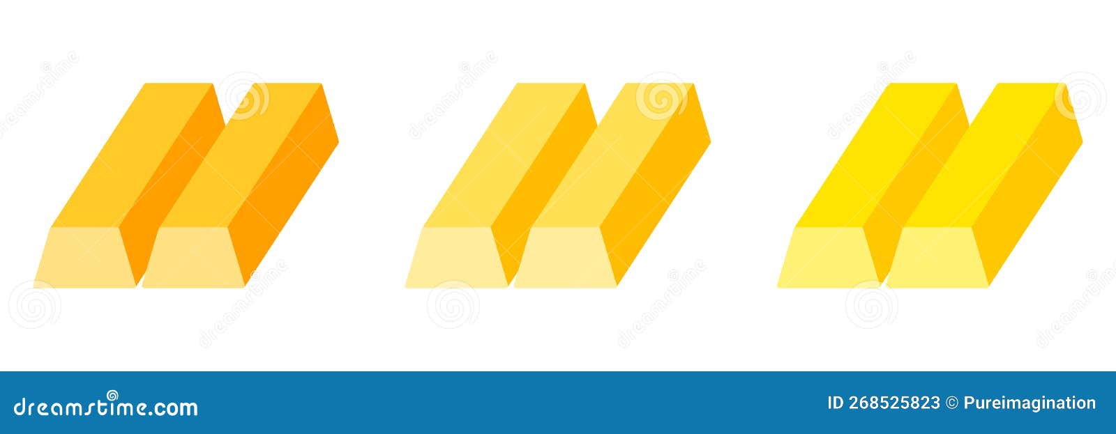 Gold in Flat Style Isolated Stock Vector - Illustration of finance ...