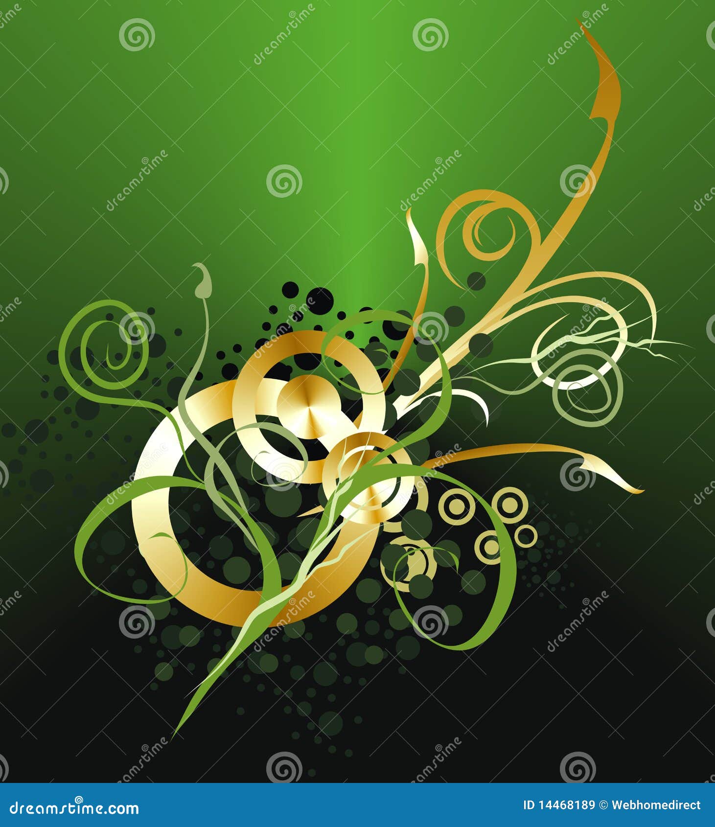 Gold floral design stock illustration. Illustration of award - 14468189