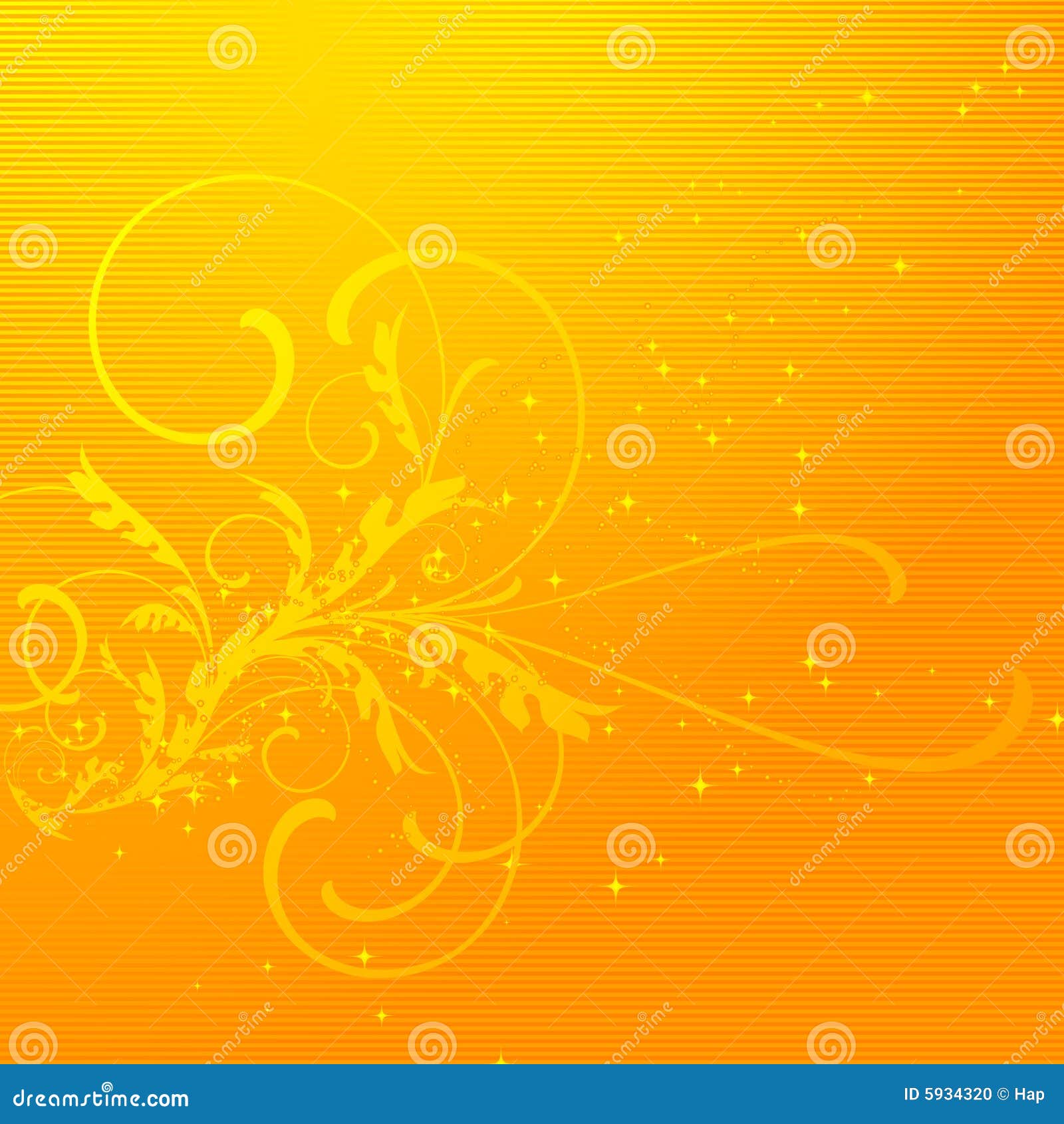 Gold Floral Magic Background Stock Vector - Illustration of bright ...