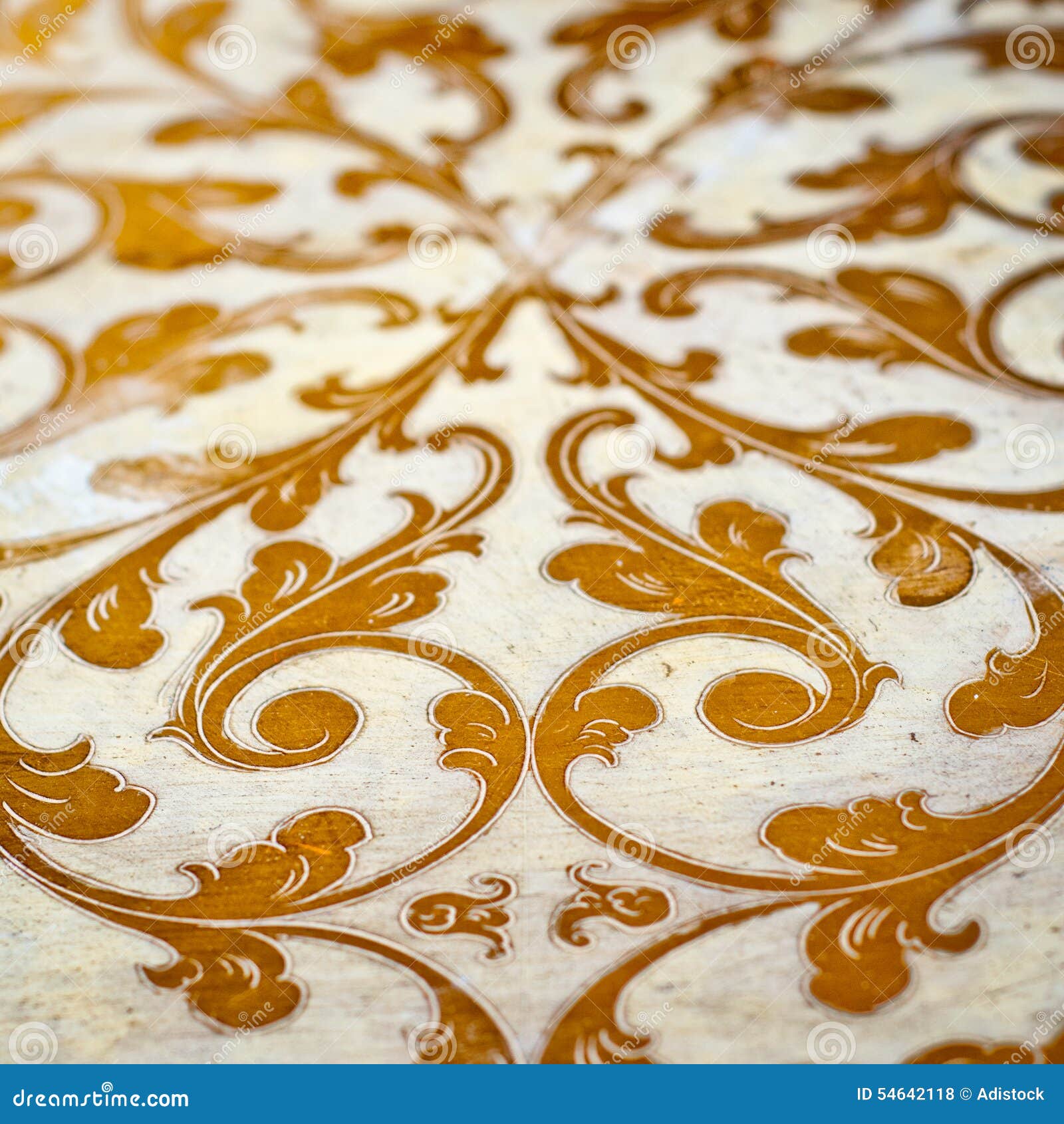 Gold Flourish Design. White Background. Stock Photo - Image of elegance ...