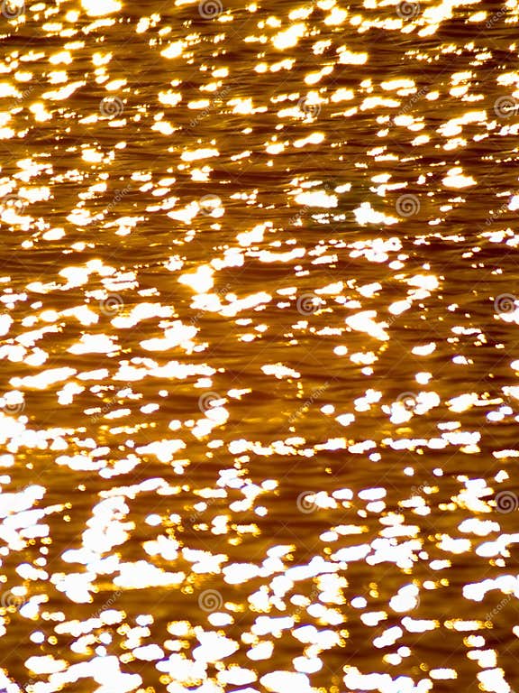 Gold Flow Spread To the Surface of River Stock Photo - Image of ripples ...