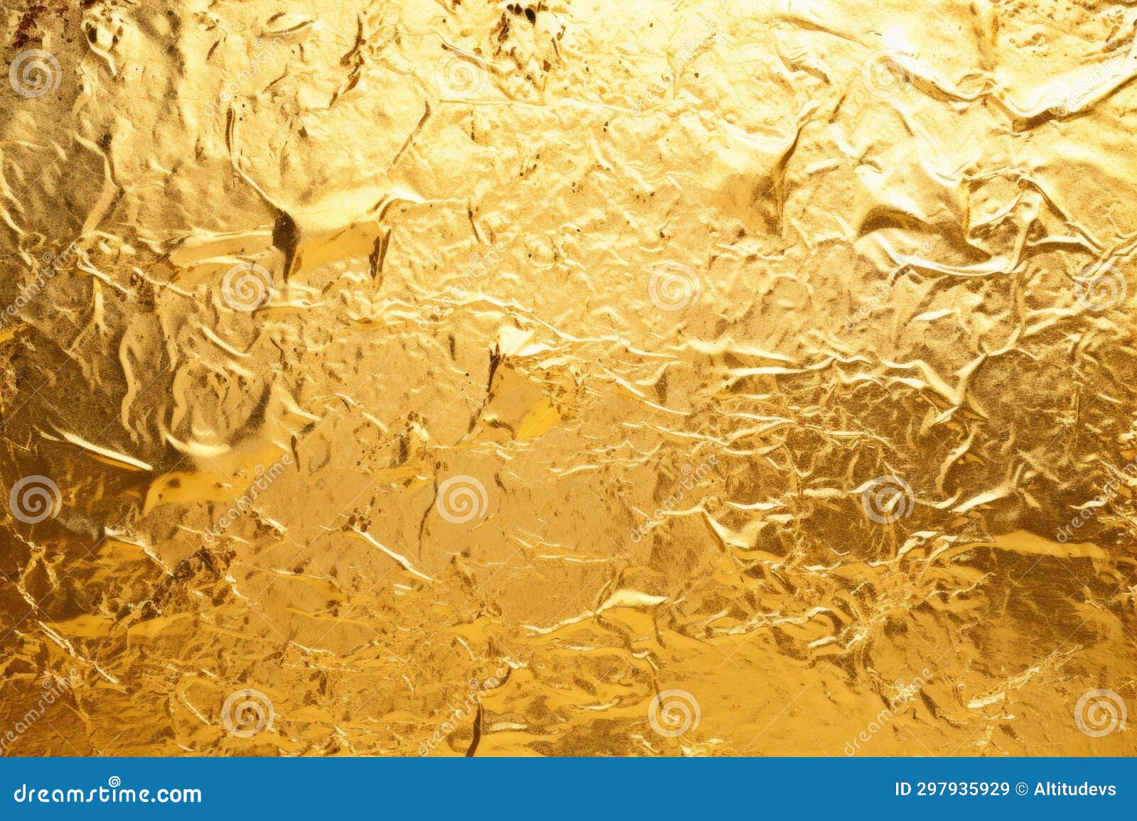 Gold Foil with Light Reflections Captured Stock Image - Image of ...
