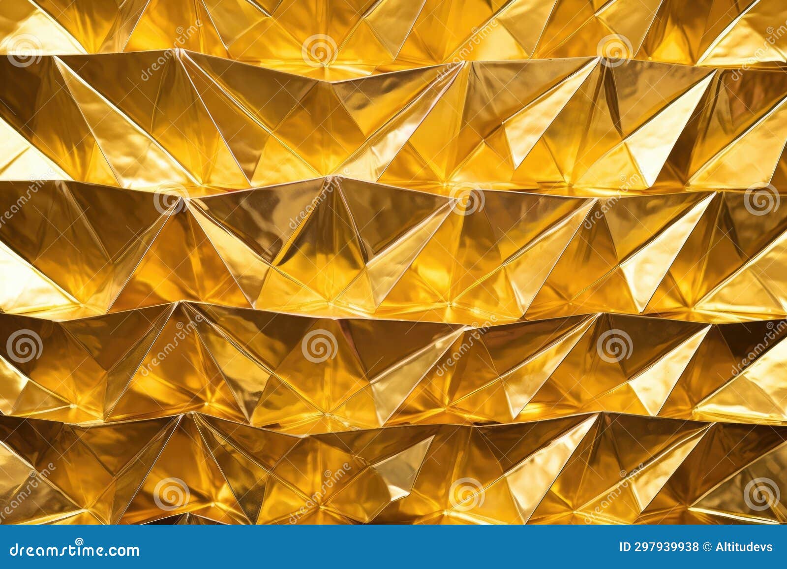 Gold foil origami pattern stock photo. Image of foil - 297939938