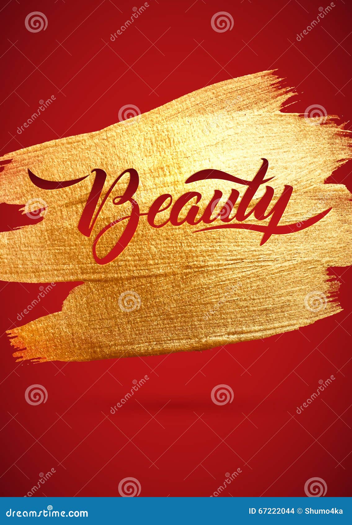 Gold Foil Red Calligraphy Poster Stock Vector - Illustration of modern ...