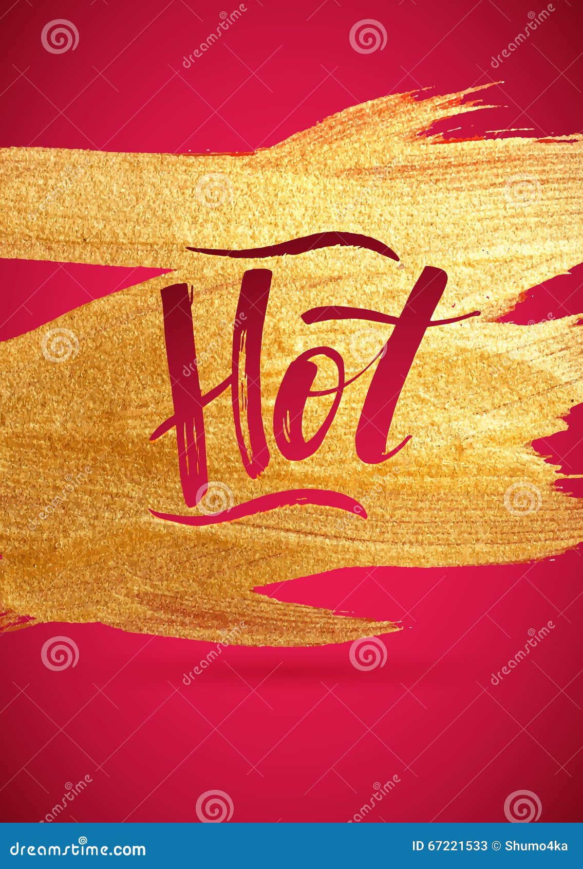 Gold Foil Red Calligraphy Poster Stock Vector - Illustration of luxary ...