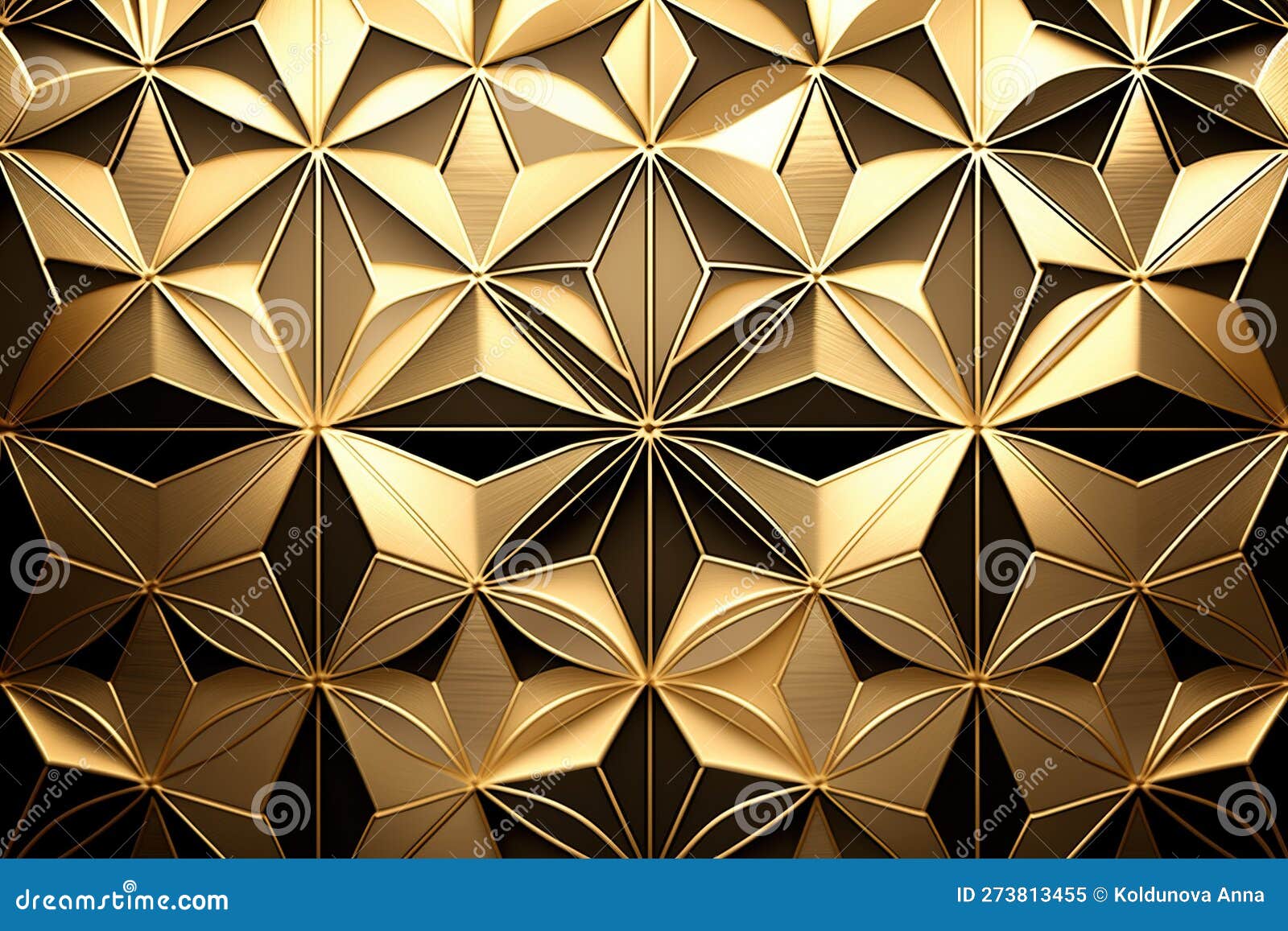 Gold Foil Repeating Pattern, Created with Generative AI Technology ...