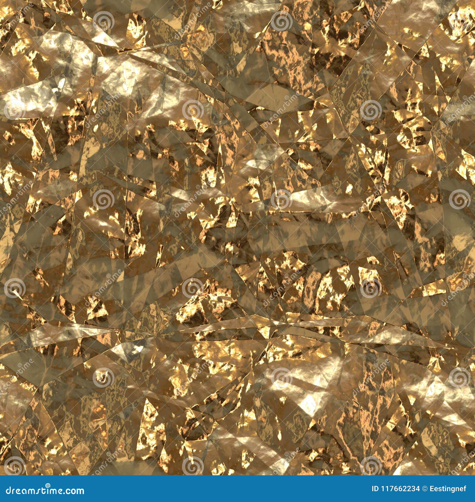 Gold Foil Texture. Seamless Pattern. Digital Illustration. Stock ...