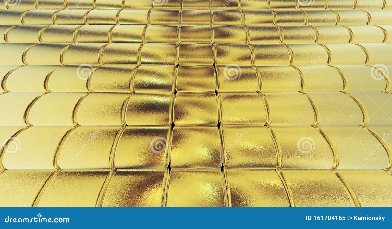 Gold Foil Tiles Texture Background 3D Rendering Stock Illustration ...