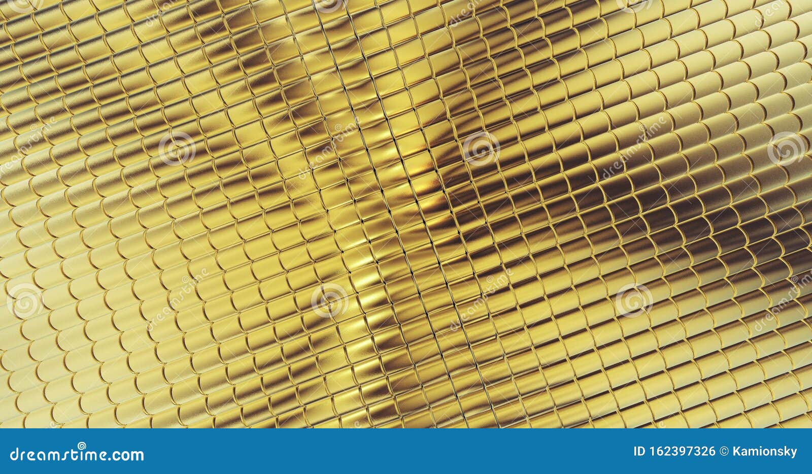 Gold Foil Tiles Texture Background 3D Rendering Stock Illustration ...