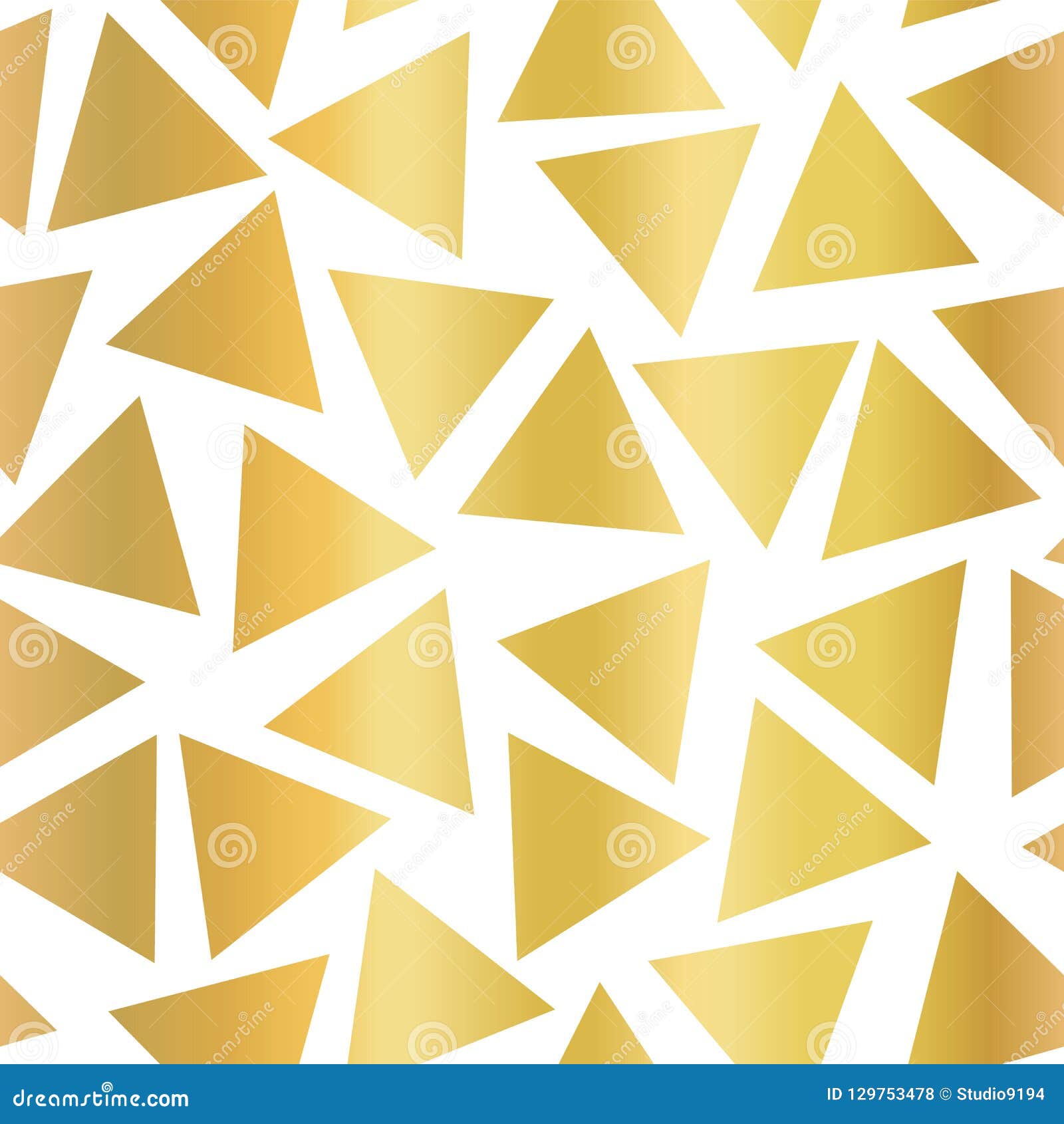 Gold Foil Triangle Seamless Vector Background Stock Vector ...