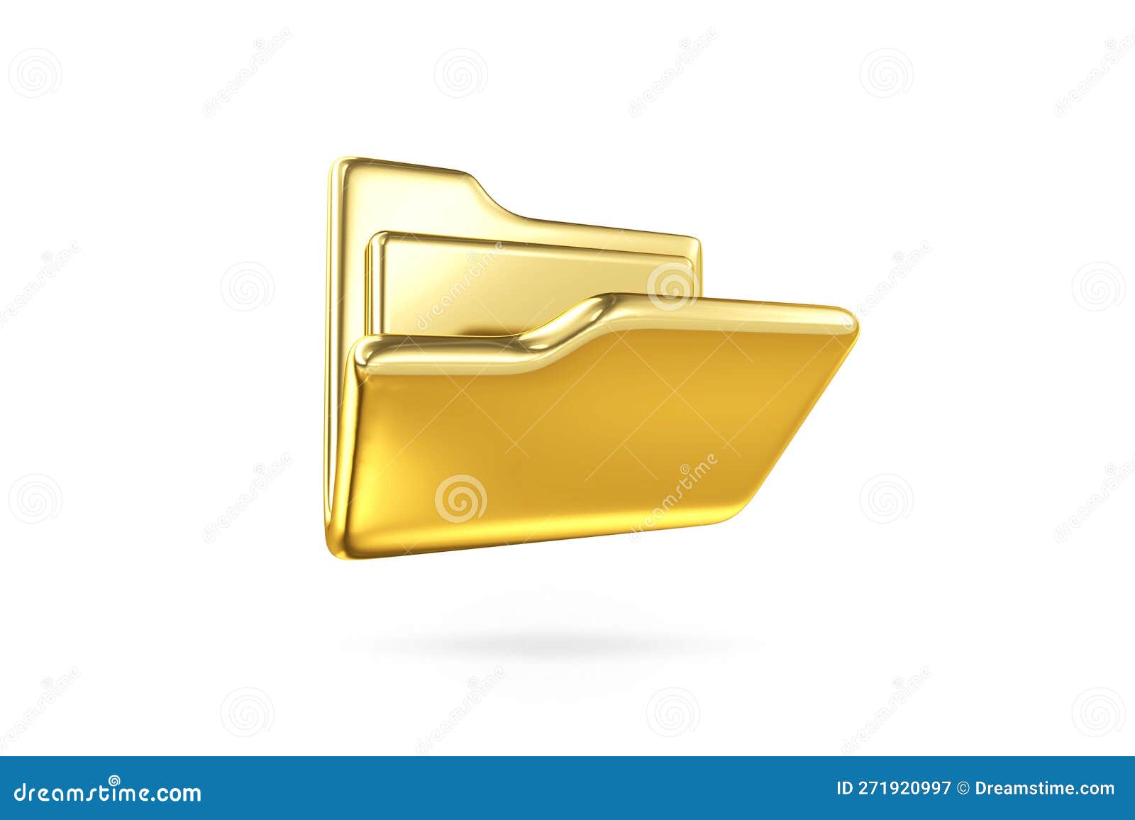 Gold Folder Tree Icon Isolated On Black Background. Computer Network ...
