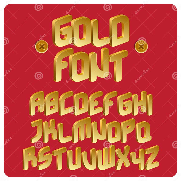 Gold font stock vector. Illustration of typeset, alphabet - 36780474