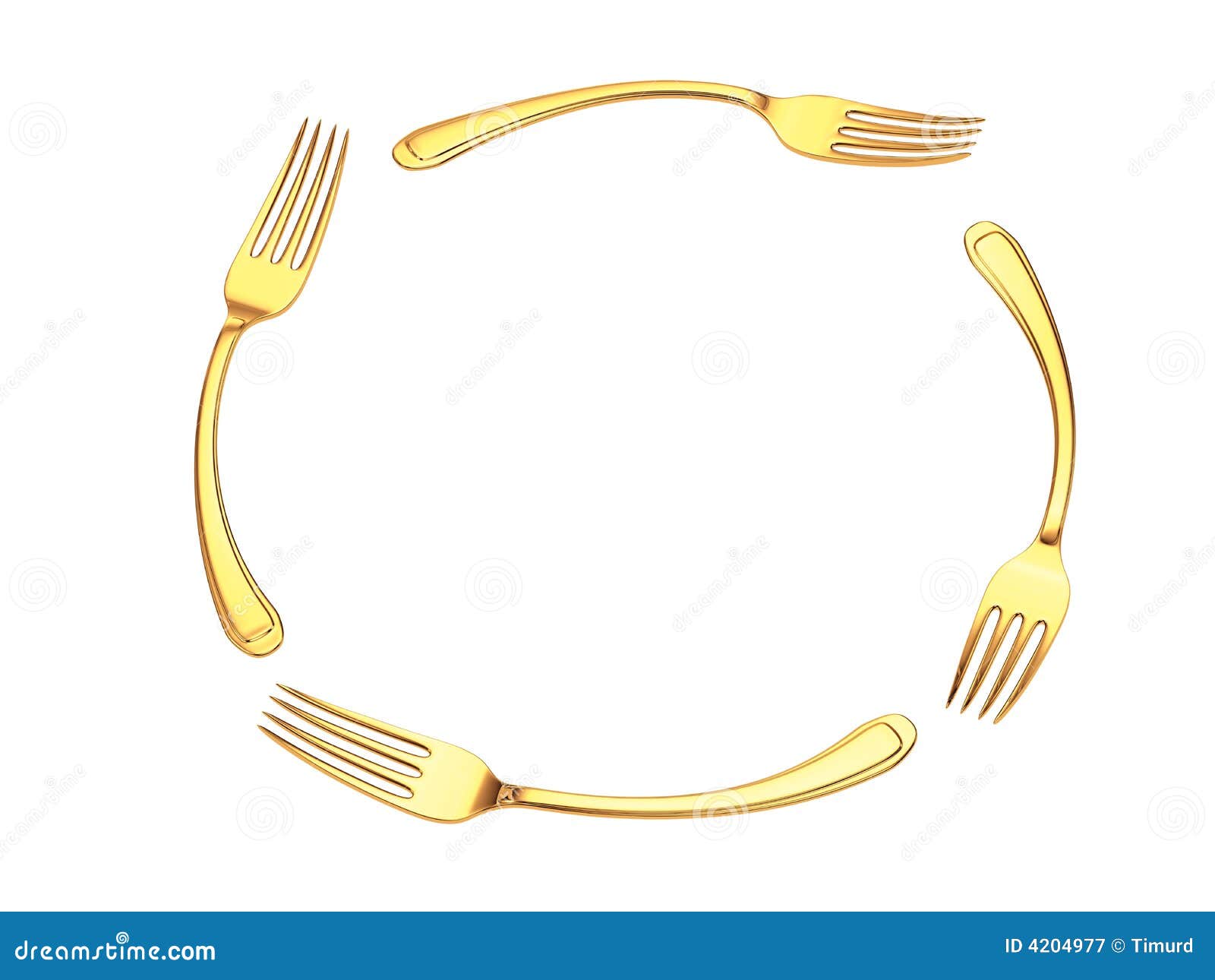 Gold fork circle stock illustration. Illustration of white - 4204977