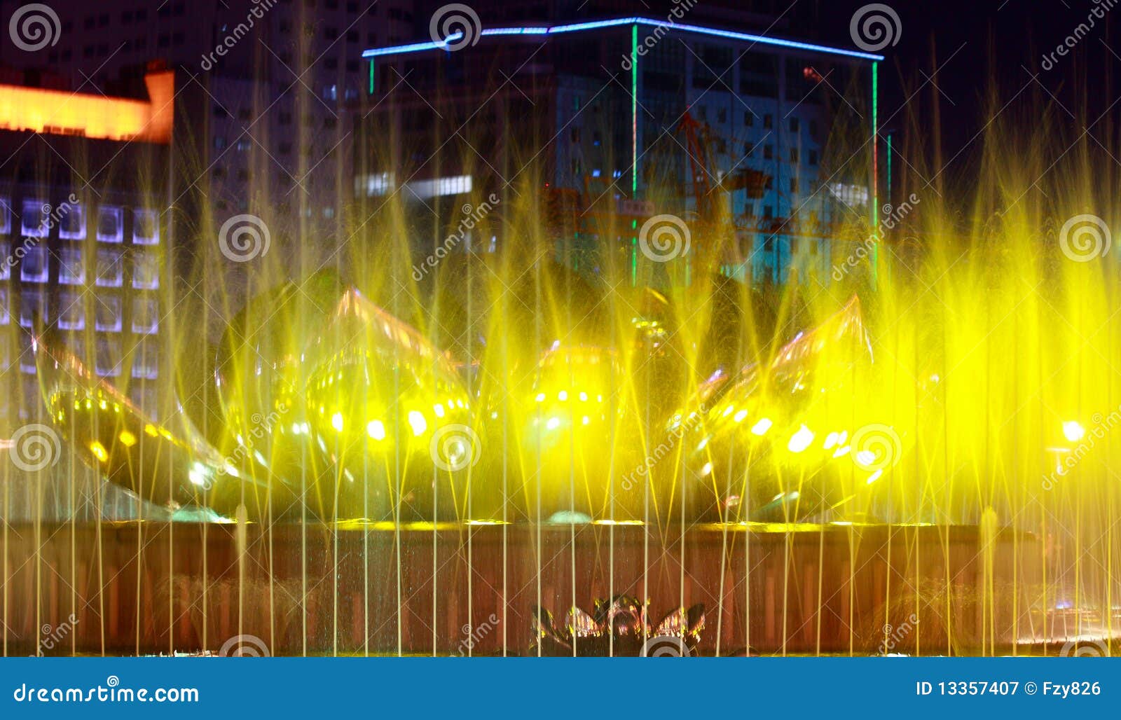 Gold fountain stock image. Image of spray, impressive - 13357407