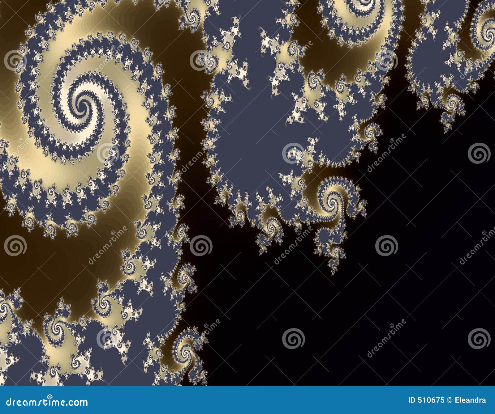 In Gold Fractal stock illustration. Illustration of bubbly - 510675