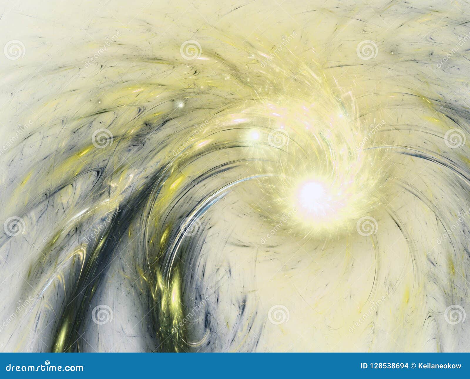 Gold fractal nebula stock illustration. Illustration of galaxy - 128538694