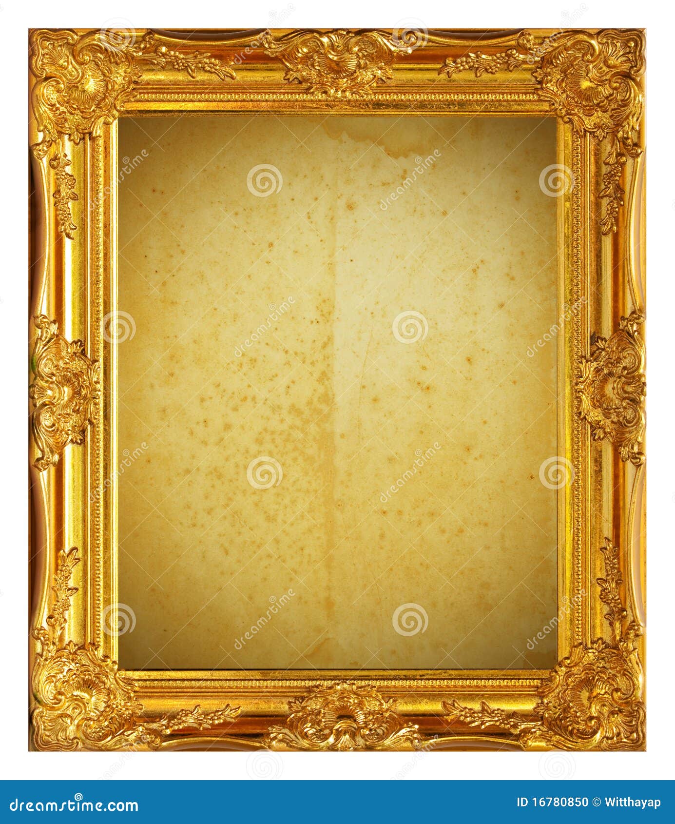 Gold frame stock photo. Image of empty, interior, blank - 16780850