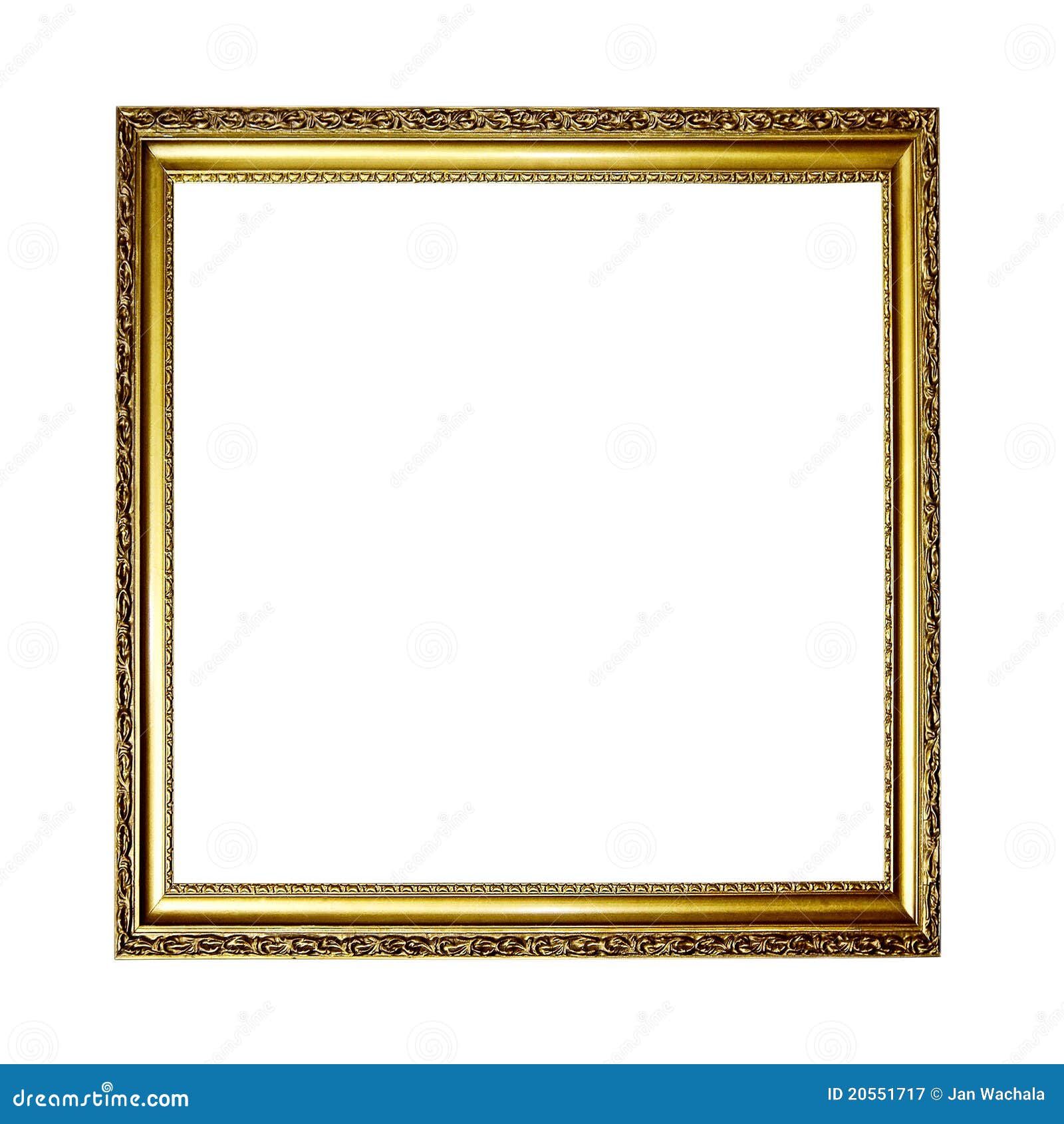 Gold Frame Elegant Vintage Isolated On White Background Royalty-Free ...