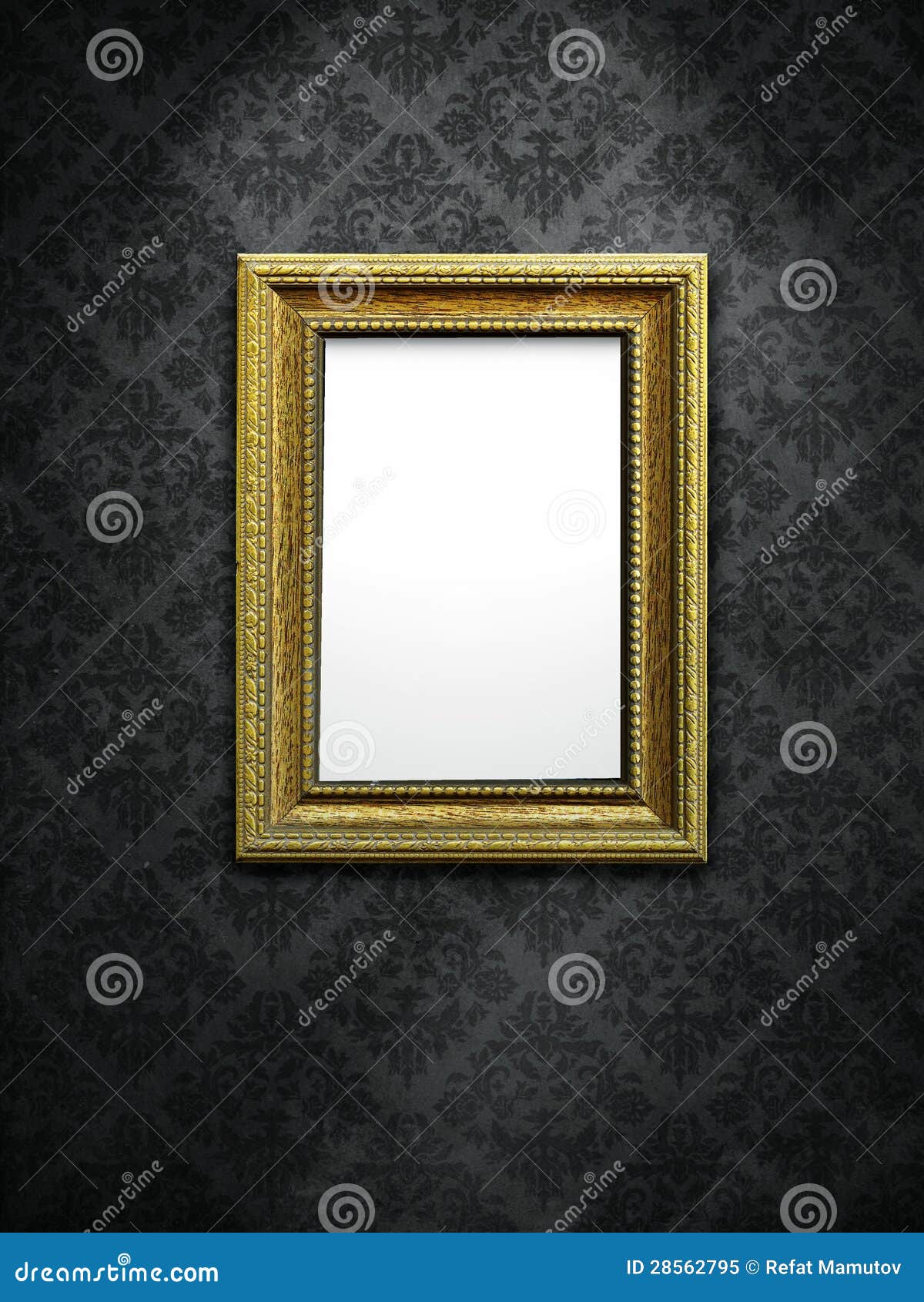 Gold frame stock image. Image of canvas, exhibition, fabric - 28562795