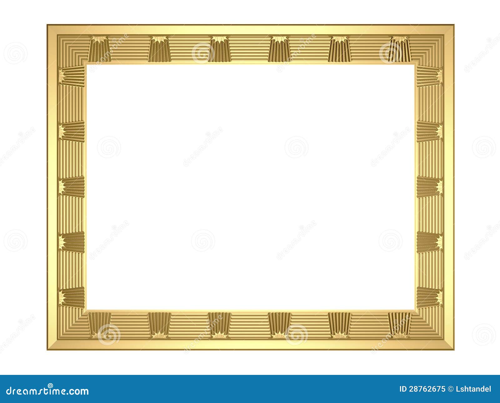 Gold frame - 3d rendering stock illustration. Illustration of render ...