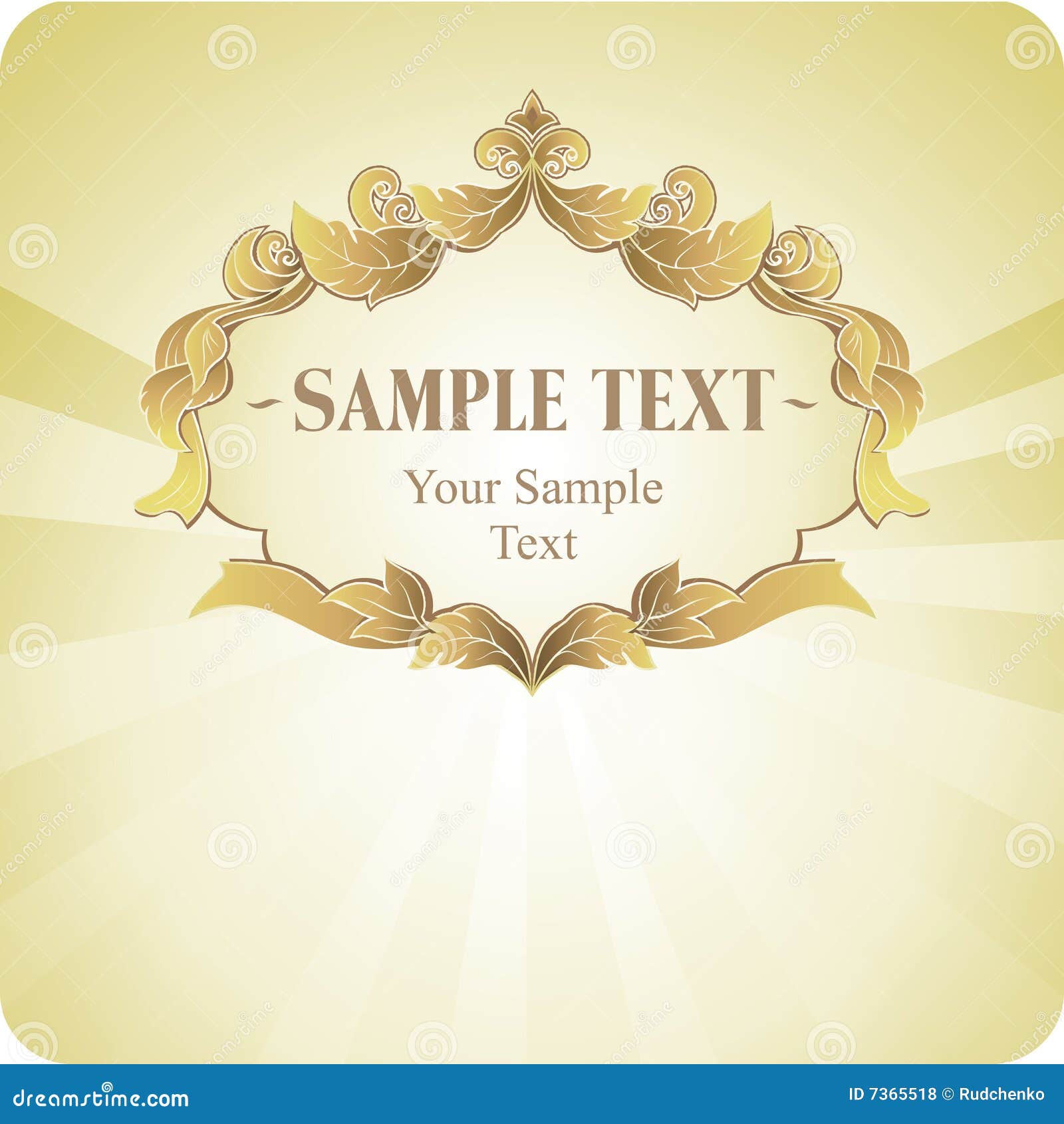 Gold frame stock vector. Illustration of classical, envelope - 7365518
