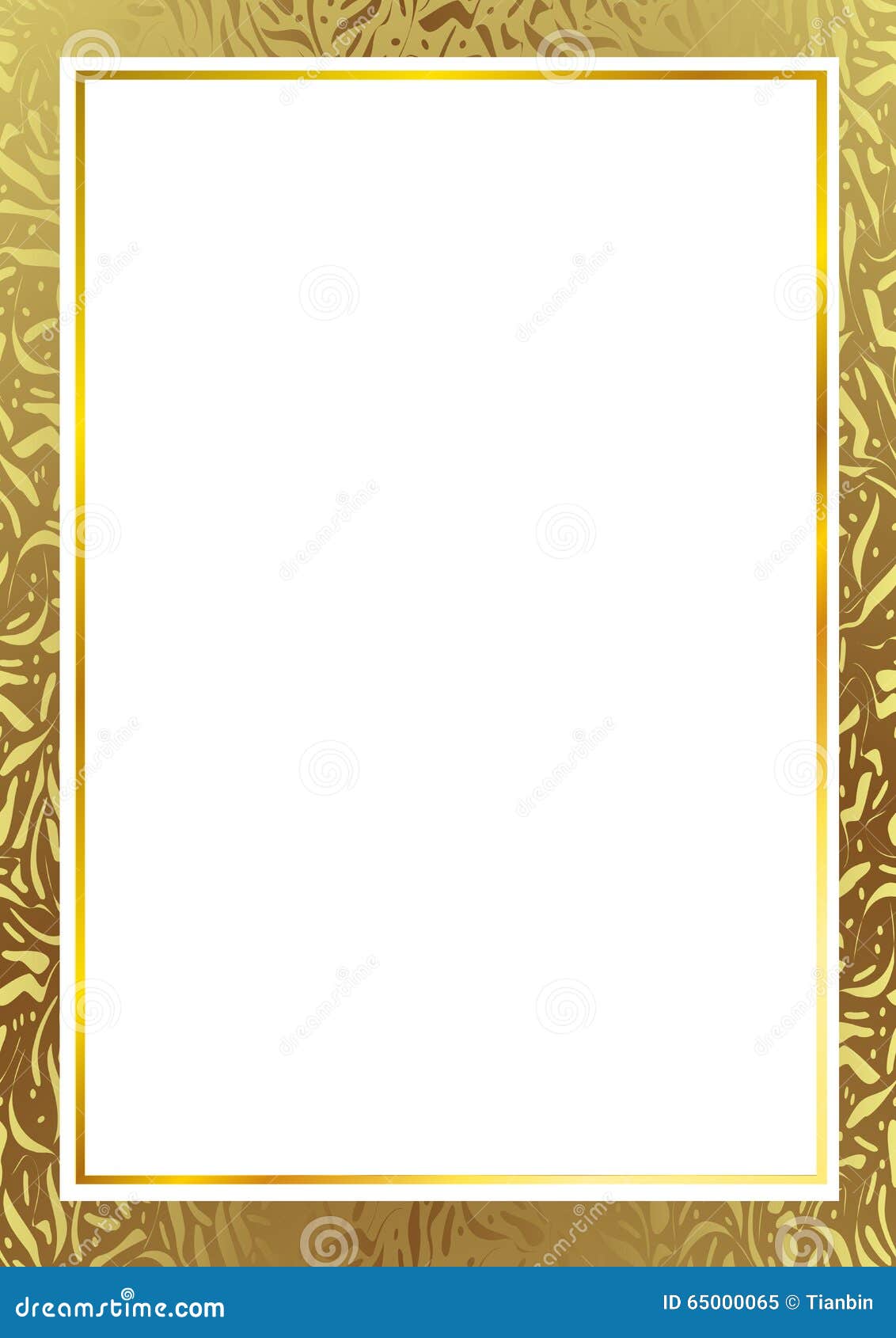 Gold frame stock vector. Illustration of bordering, formal - 65000065