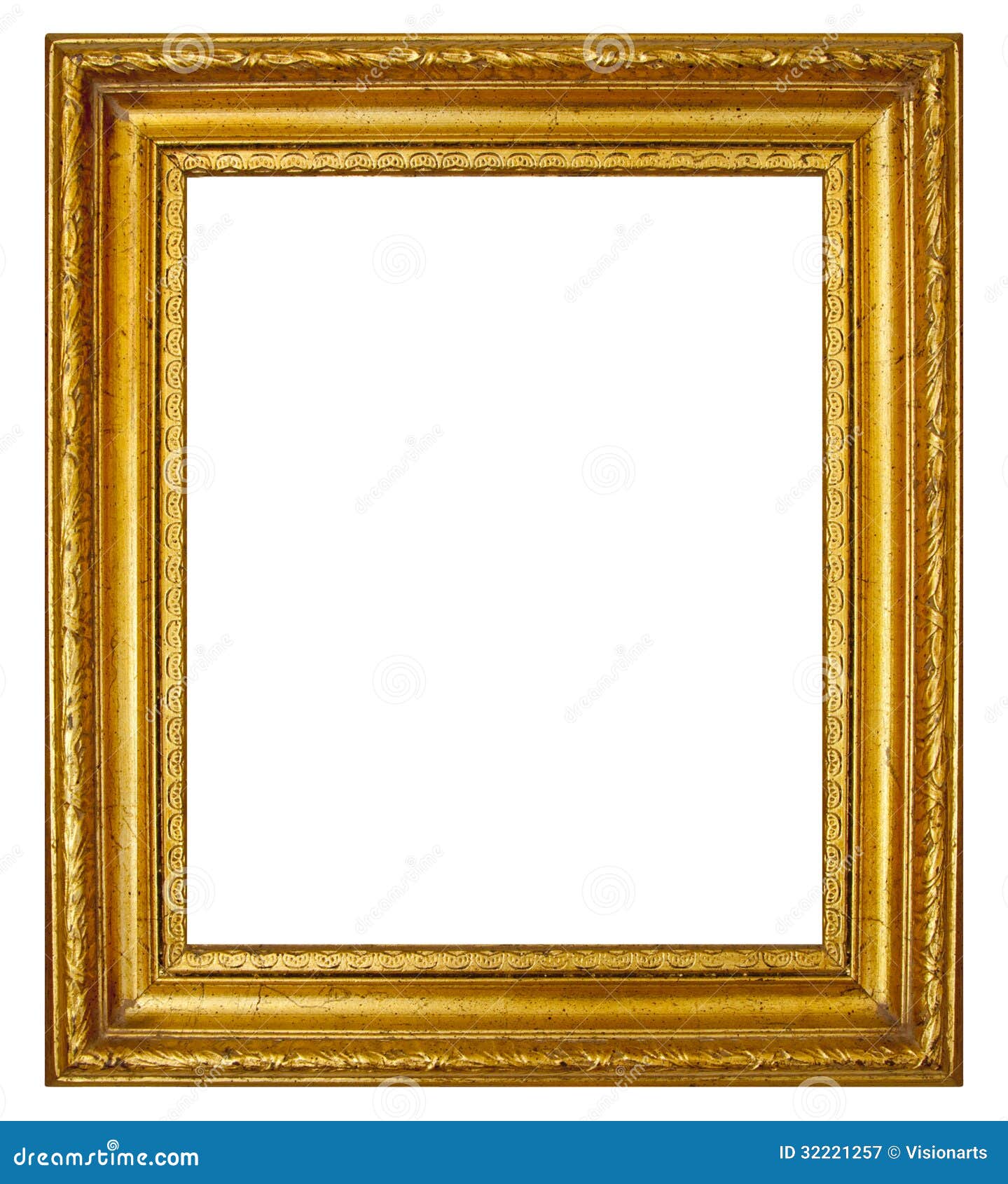Gold Frame with Antique Moulding Stock Image - Image of gold, decor ...