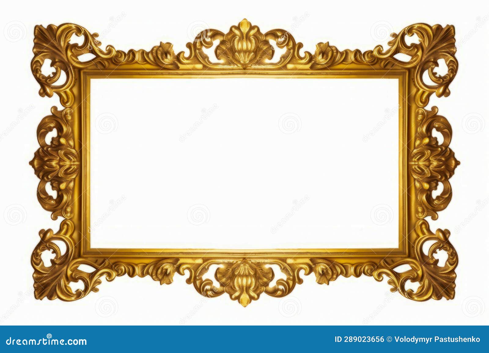 Gold Frame with Decorative Pattern on the Edges of it. Generative AI ...
