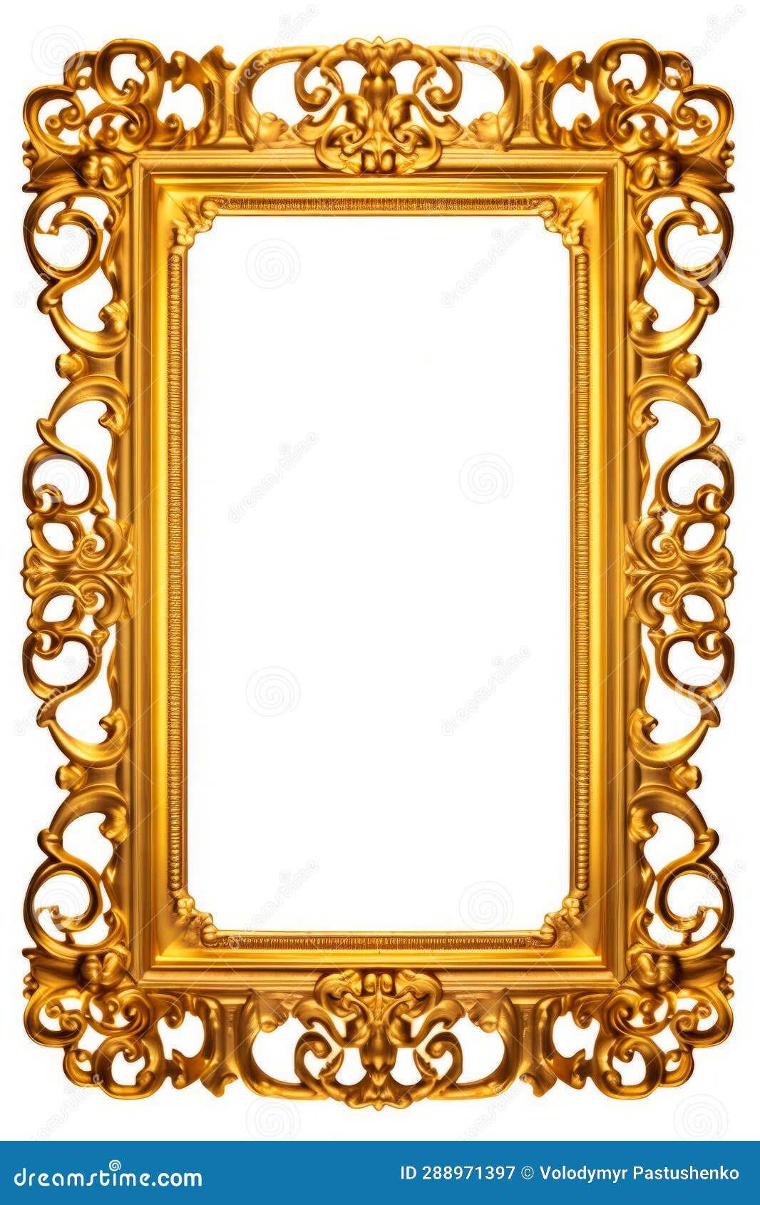 Gold Frame with Decorative Pattern on the Edges of it. Generative AI ...
