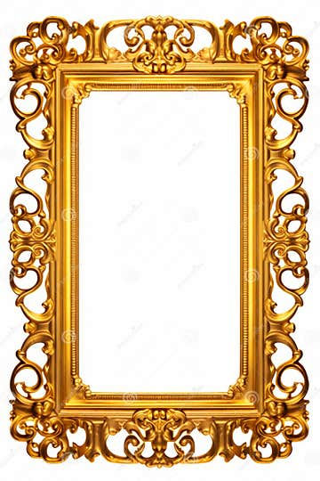 Gold Frame with Decorative Pattern on the Edges of it. Generative AI ...