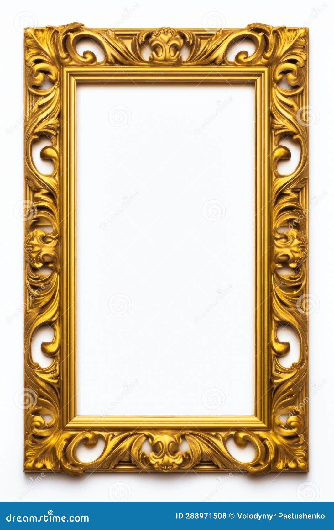 Gold Frame with Decorative Pattern on the Front of it. Generative AI ...