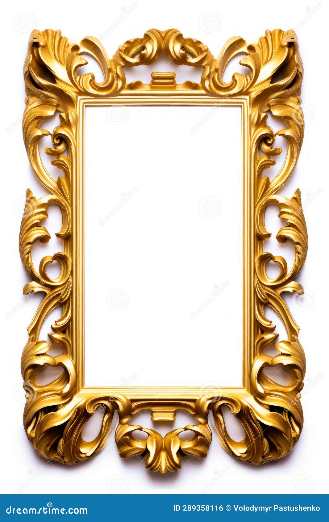 Gold Frame with Decorative Pattern on it S Sides. Generative AI Stock ...