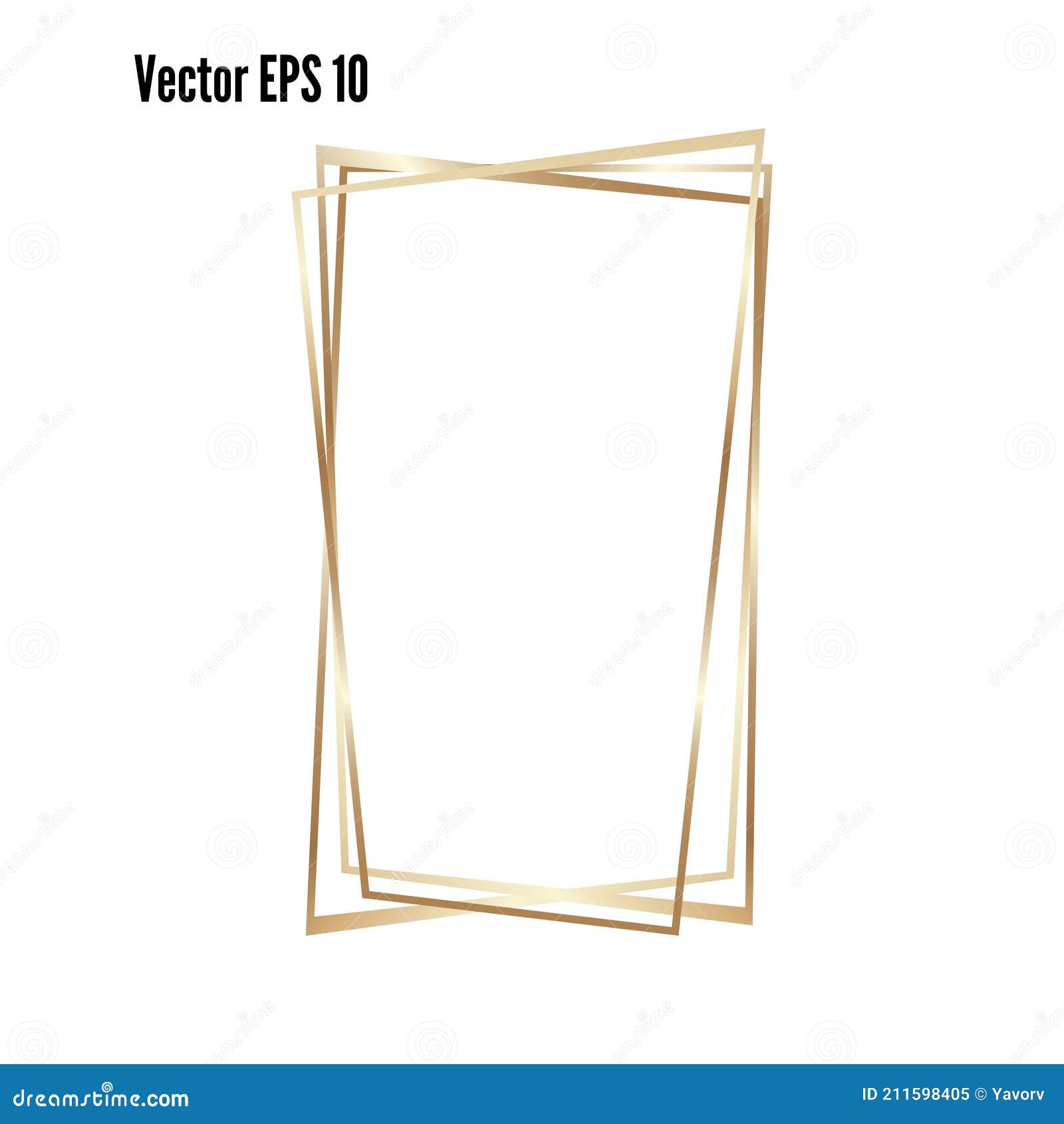 Gold Frame. Design for Header, Logo and Advertising Banner. ENP Vector ...