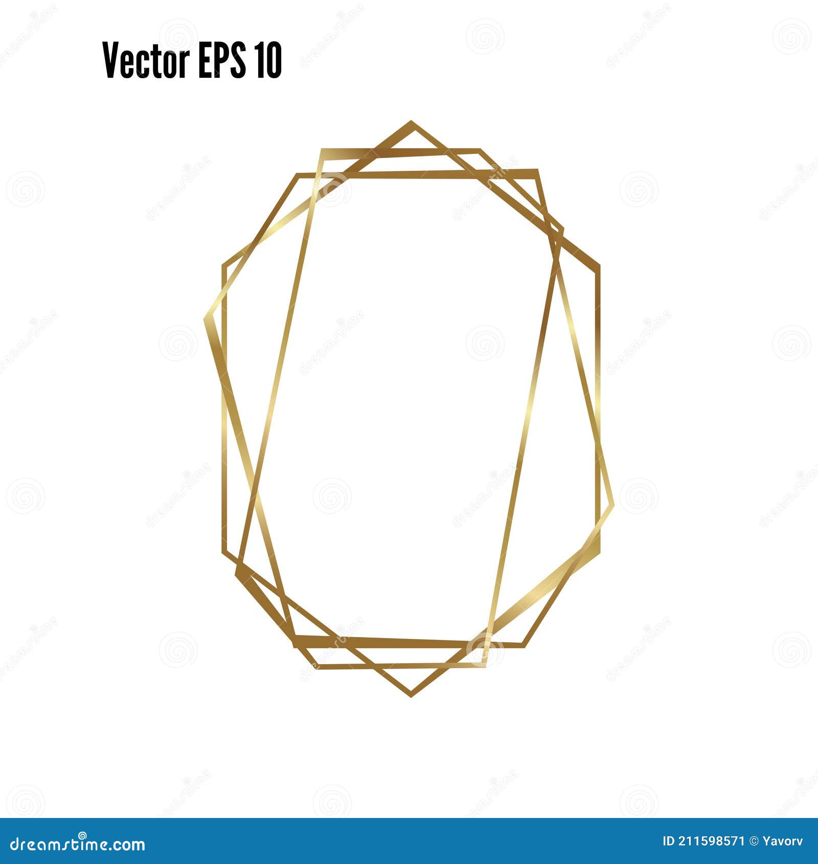 Gold Frame. Design for Header, Logo and Advertising Banner. ENP Vector ...