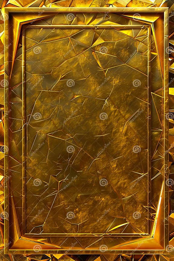 Gold Frame with a Diamond Pattern Stock Photo - Image of pattern ...
