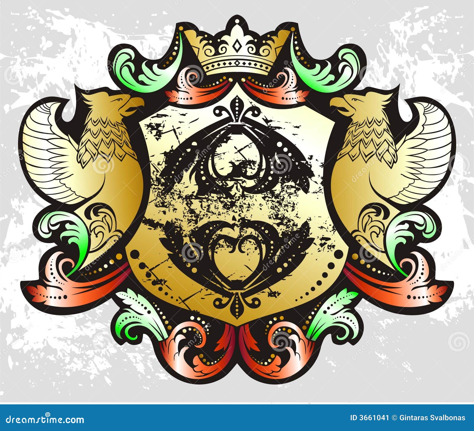 Gold frame element stock vector. Illustration of baroque - 3661041