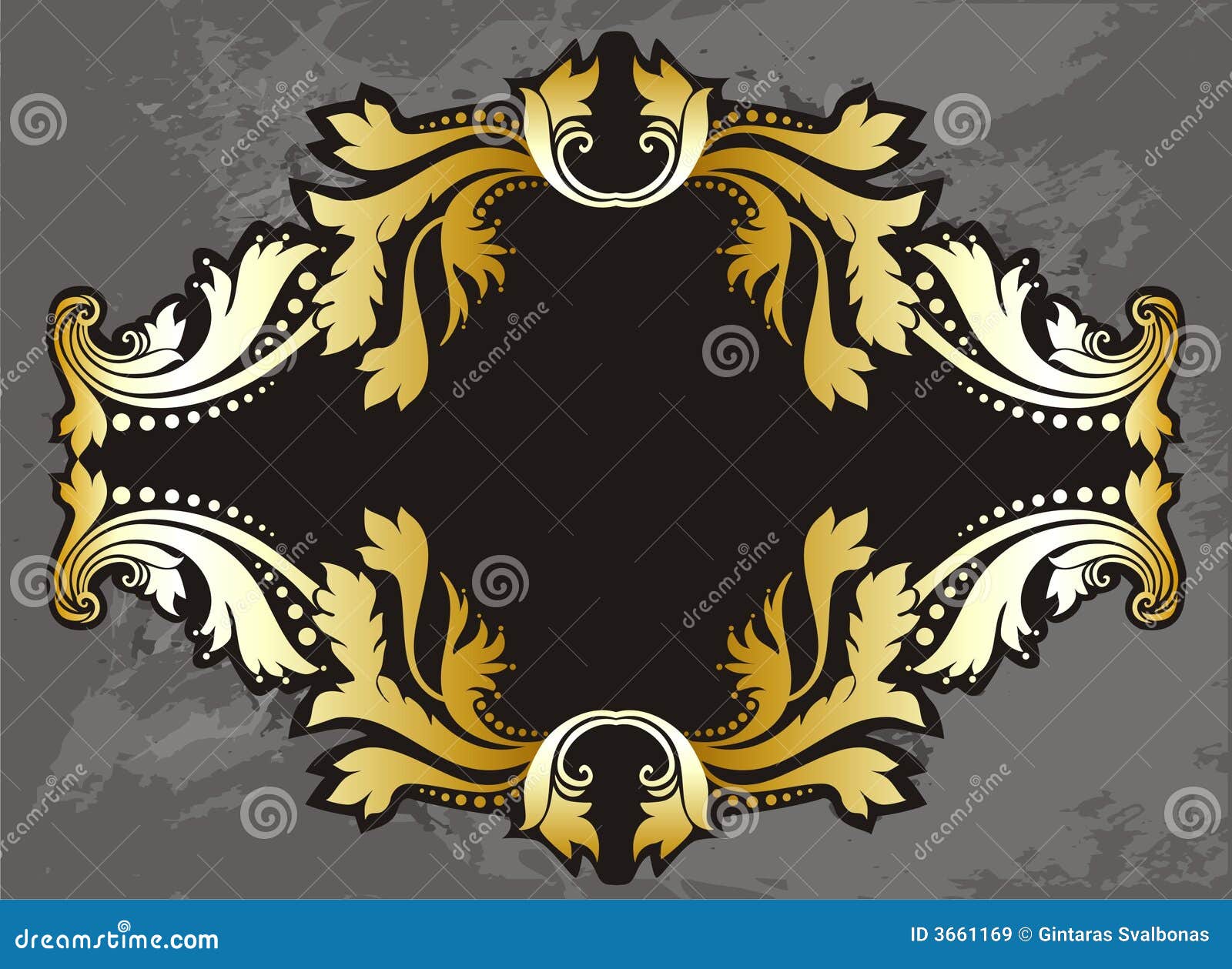 Gold frame element stock vector. Illustration of emblems - 3661169