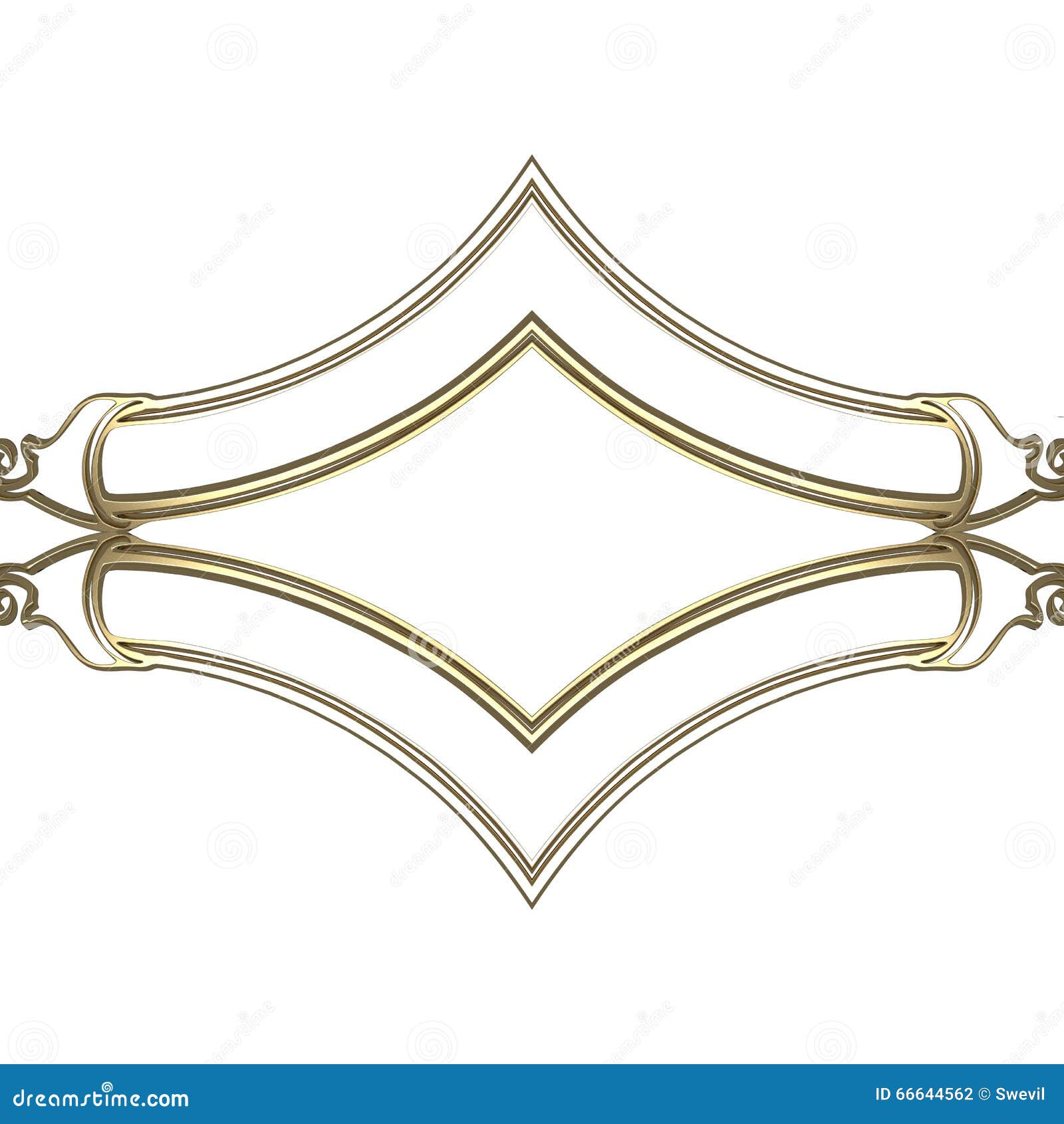 Gold Frame. Element for Design. Template for Design. Copy Space for Ad ...